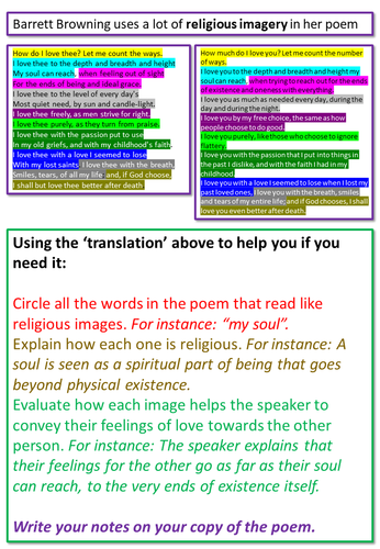 Sonnet 43 Poetry Analysis | Teaching Resources