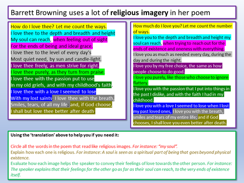 Sonnet 43 Poetry Analysis | Teaching Resources