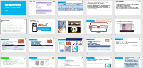 Particle model 1: states of matter | Teaching Resources