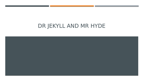 Dr Jekyll and Mr Hyde | Teaching Resources