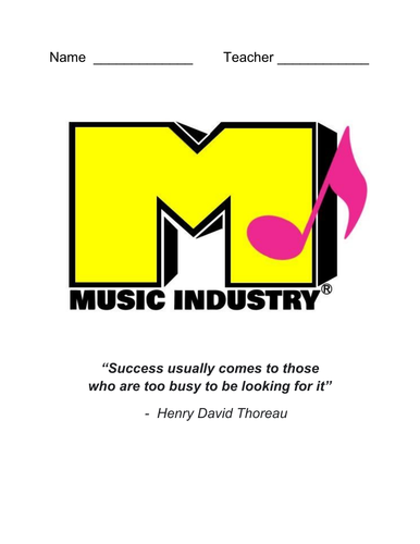 Music Industry Unit: Student Workbook & Teacher Slides | Teaching Resources