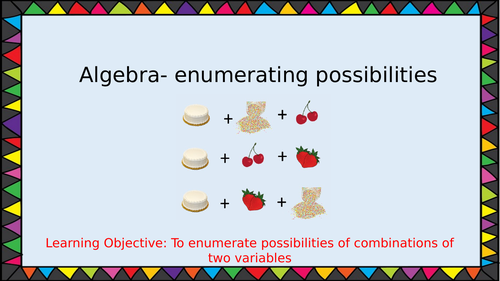 Maths Algebra- Enumerating Possibilities Year 6 | Teaching Resources