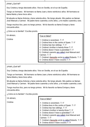 Mira 1 - Module 3 Mi familia - Units 1-5 | Teaching Resources