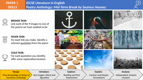 Mid-Term Break by Seamus Heaney (CIE IGCSE) | Teaching Resources