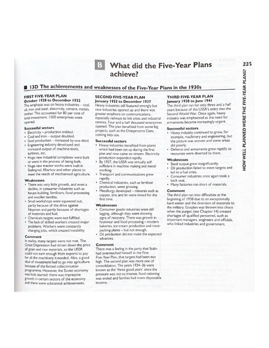 AQA Russia, 1894-1945: Stalin's Five-Year Plans | Teaching Resources