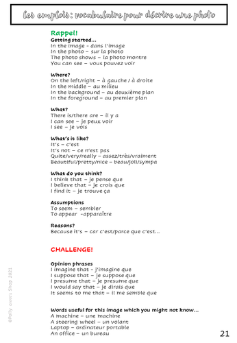 French Jobs Les Emplois | Teaching Resources