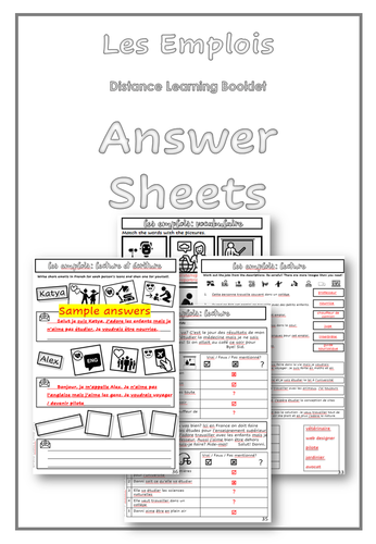 French Jobs Les Emplois | Teaching Resources