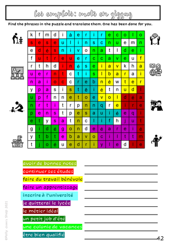 French Jobs Les Emplois | Teaching Resources