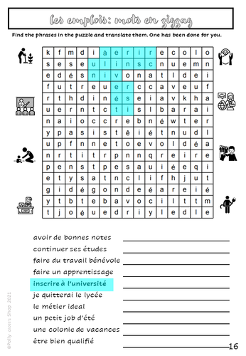 French Jobs Les Emplois | Teaching Resources