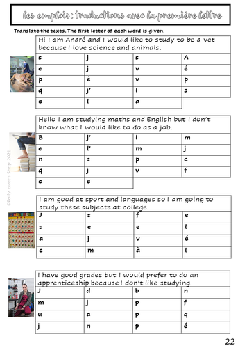 French Jobs Les Emplois | Teaching Resources