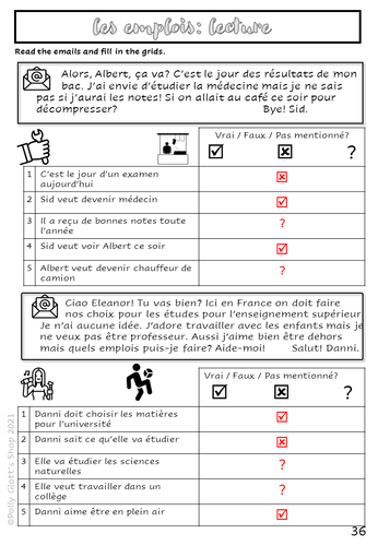 French Jobs Les Emplois | Teaching Resources