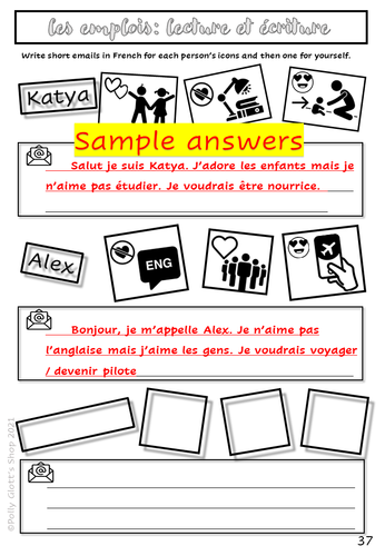 French Jobs Les Emplois | Teaching Resources