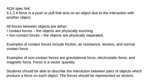 P8.2- Forces Between Object | Teaching Resources