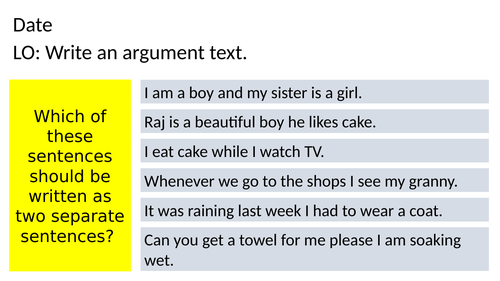 Year 5/6 English - Argument and Debate | Teaching Resources