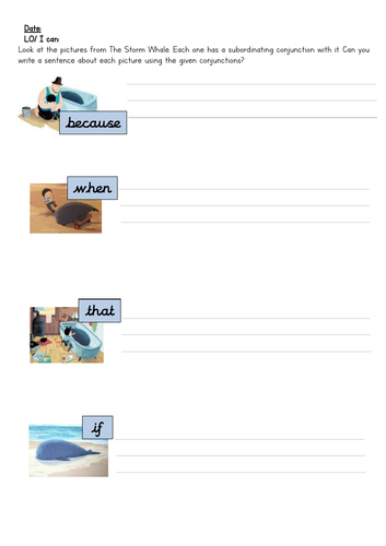 The Storm Whale Conjunctions Resources | Teaching Resources