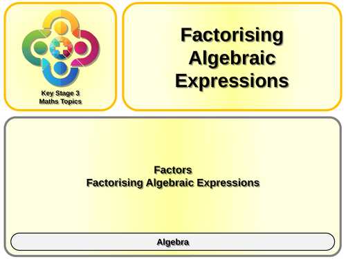 Factorising Algebraic Expressions | Teaching Resources