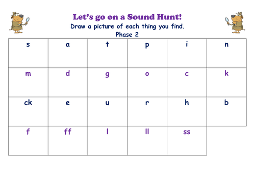 Phonics Sound Hunt Sheets | Teaching Resources