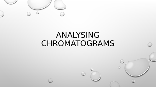 AQA Chemistry GCSE C8 - Chemical analysis | Teaching Resources