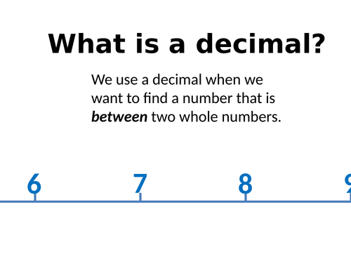 INTRODUCTION TO DECIMALS | Teaching Resources