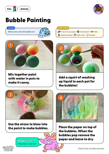 Activity - Bubble Painting | Teaching Resources