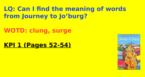 Journey to Jo'burg - Year 5/6 Guided Reading Scheme of Work - *OFSTED ...