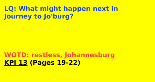 Journey to Jo'burg - Year 5/6 Guided Reading Scheme of Work - *OFSTED ...