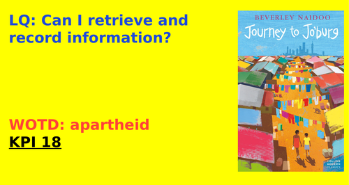 Journey to Jo'burg - Year 5/6 Guided Reading Scheme of Work - *OFSTED ...
