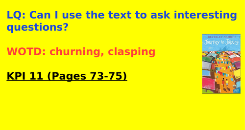 Journey to Jo'burg - Year 5/6 Guided Reading Scheme of Work - *OFSTED ...