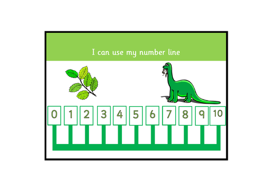 Number Line Dinosaurs 0-10 Maths early years Learning Resource ...