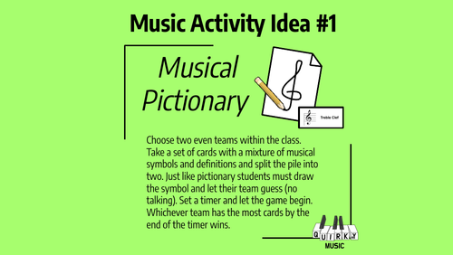 Music Activity 1: Musical Pictionary | Teaching Resources
