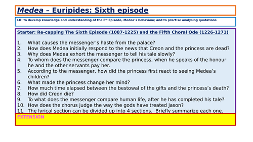 Medea - full SoW with text and essay tasks | Teaching Resources