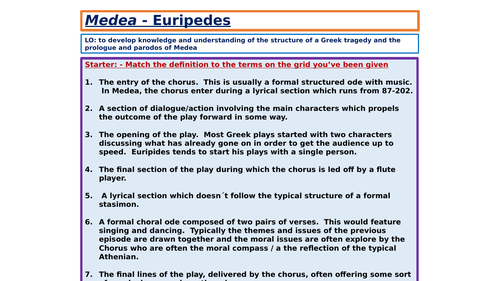 Medea - full SoW with text and essay tasks | Teaching Resources