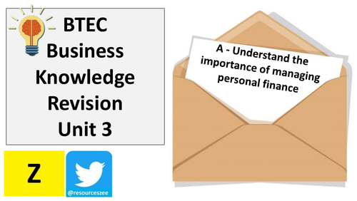 A Managing personal finance - BTEC Business unit 3 knowledge revision ...