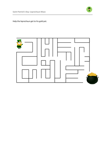 Saint Patrick's Day: Leprechaun Maze | Teaching Resources