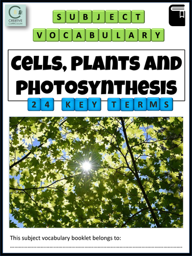 Photosynthesis Key terms Booklet | Teaching Resources