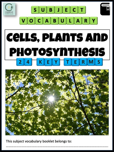 Photosynthesis Key terms Booklet | Teaching Resources