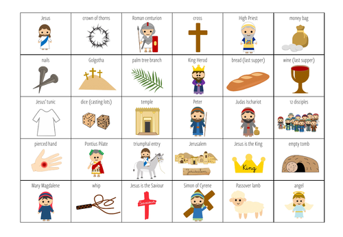 Easter Story - Bingo Cards | Teaching Resources