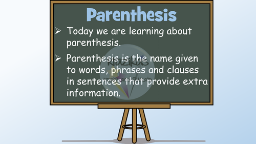 Parenthesis PowerPoint Lesson | Teaching Resources