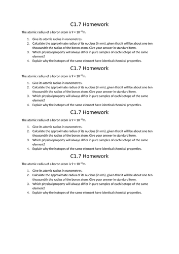 AQA GCSE Chemistry (9-1) - C1.7 Ions, atoms and isotopes FULL LESSON ...