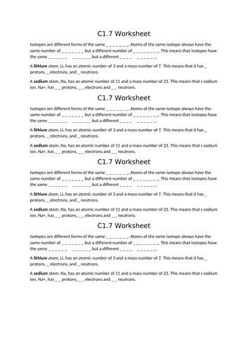 AQA GCSE Chemistry (9-1) - C1.7 Ions, atoms and isotopes FULL LESSON ...