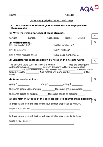 AQA GCSE Chemistry (9-1) - C2.2 Electronic structure and the periodic table FULL LESSON ...