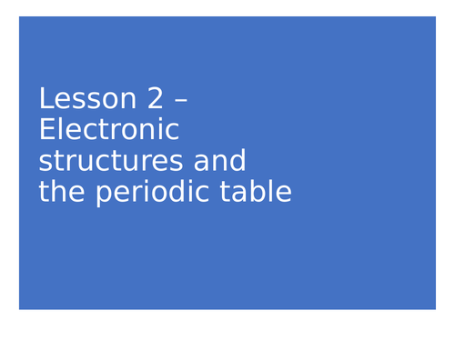 AQA GCSE Chemistry (9-1) - C2.2 Electronic structure and the periodic ...