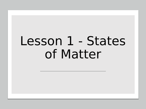 AQA GCSE Chemistry (9-1) - C3.1 States of matter FULL LESSON | Teaching ...