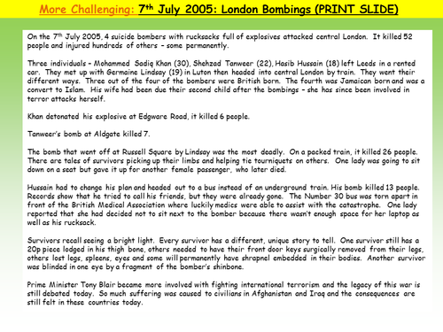 Terrorism - Al Qaeda | Teaching Resources