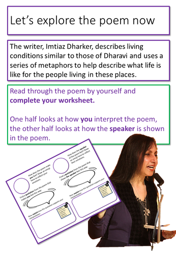 Living Space Imtiaz Dharker | Teaching Resources