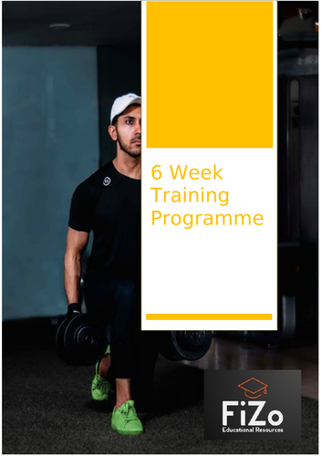6 week fitness training prog template | Teaching Resources