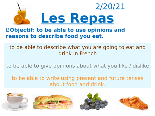 KS3 French La nourriture / Food Lesson | Teaching Resources
