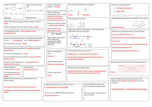 AQA Triple Science Chemistry revision mats Bundle | Teaching Resources