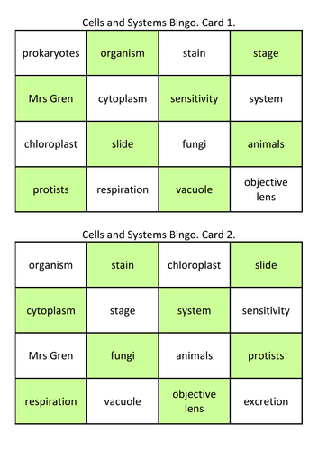 Cells, Systems, and Life Bingo FUN! | Teaching Resources