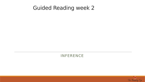 Inference Reading weekly plan for Year 3/4 graded 'outstanding' for the ...